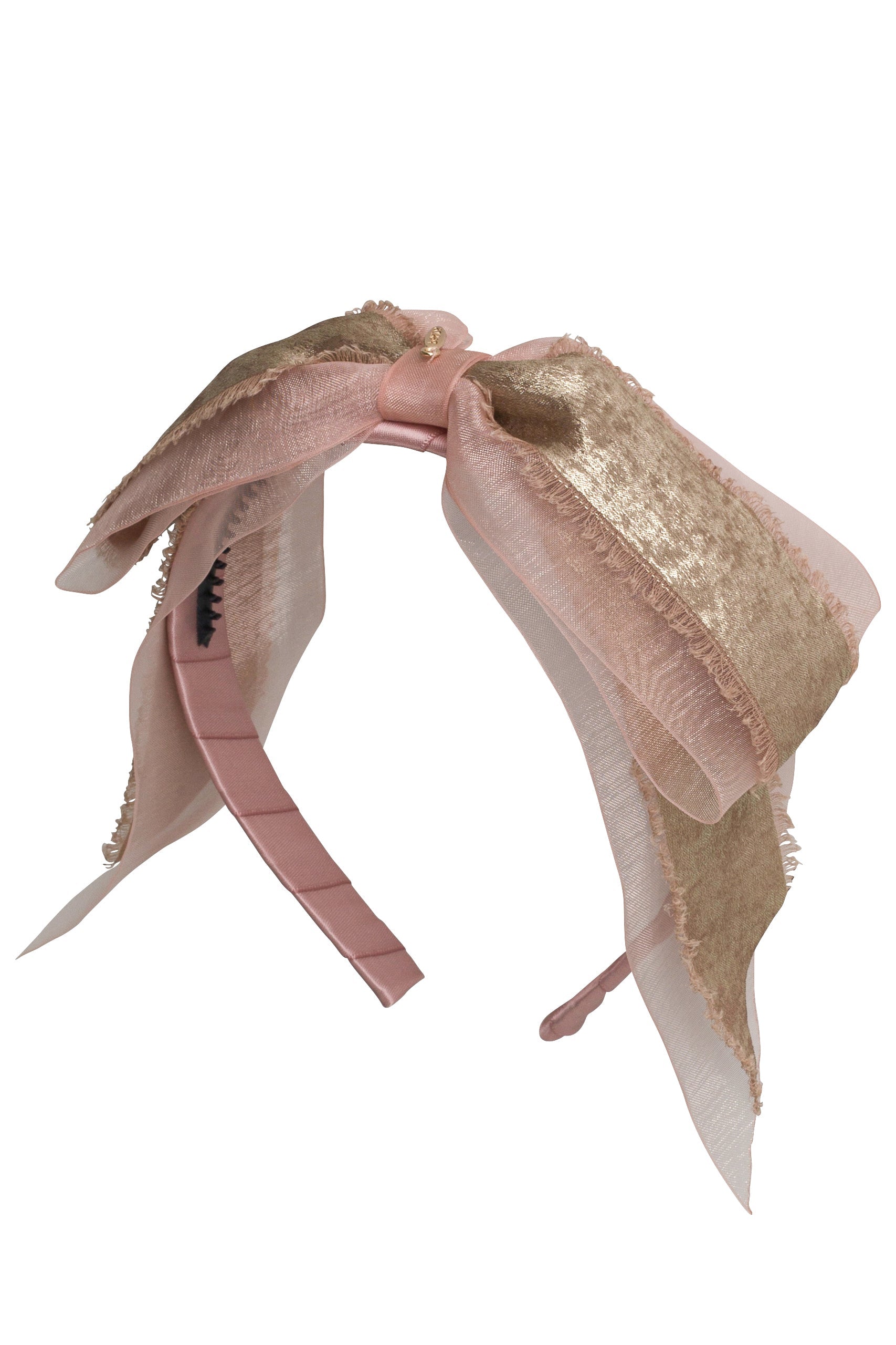 Primrose Bow Headband - Sweet Nectar/Metallic – Project6NYKids