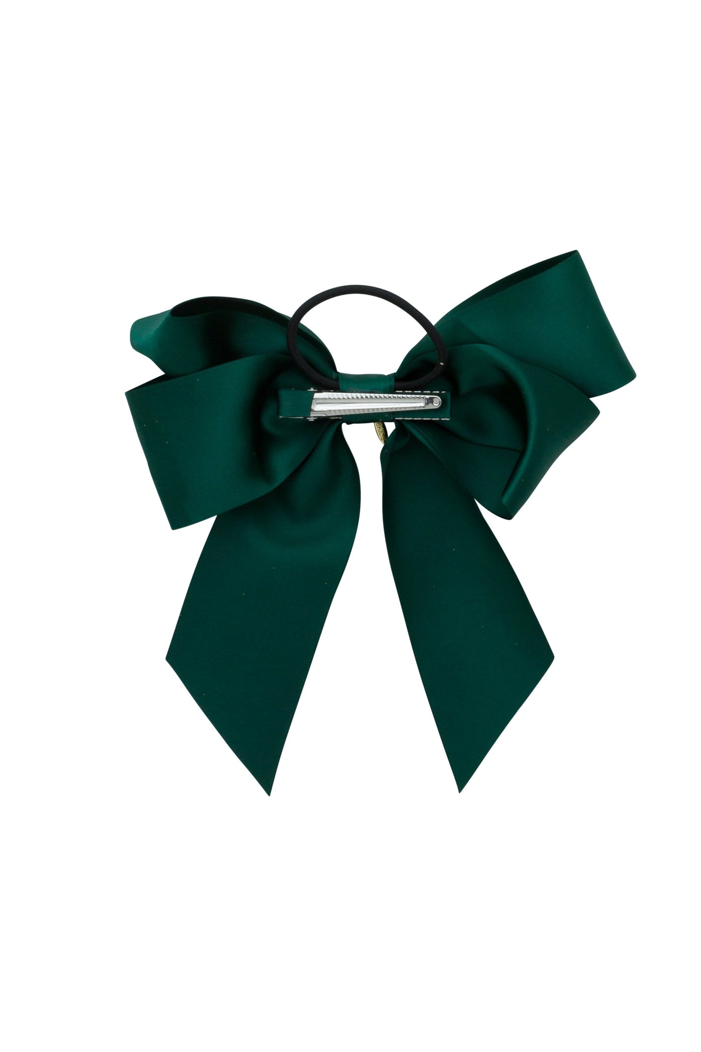 Oversized Bow Pony/Clip - Spruce – Project6NYKids